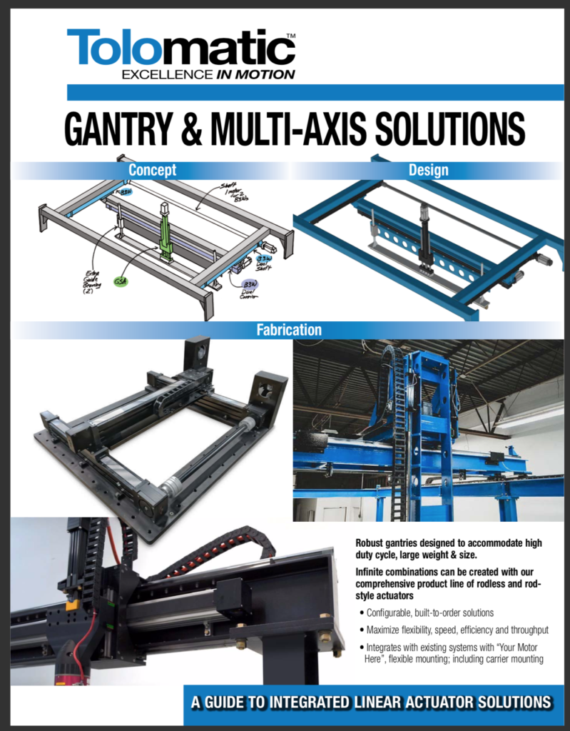 Linear actuators for gantry and multi-axis systems - Tolomatic