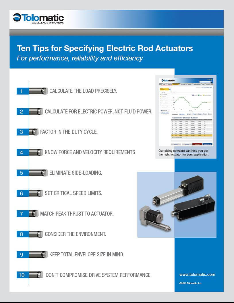 10 tips for specifying electric rod actuators: Part 2