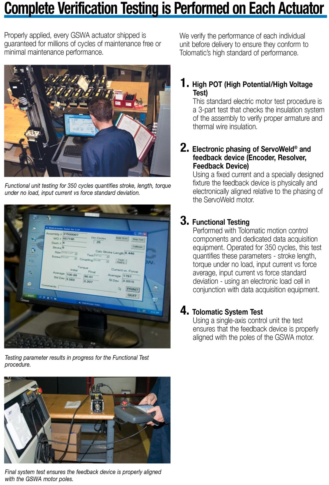 ServoWeld® Verification Testing